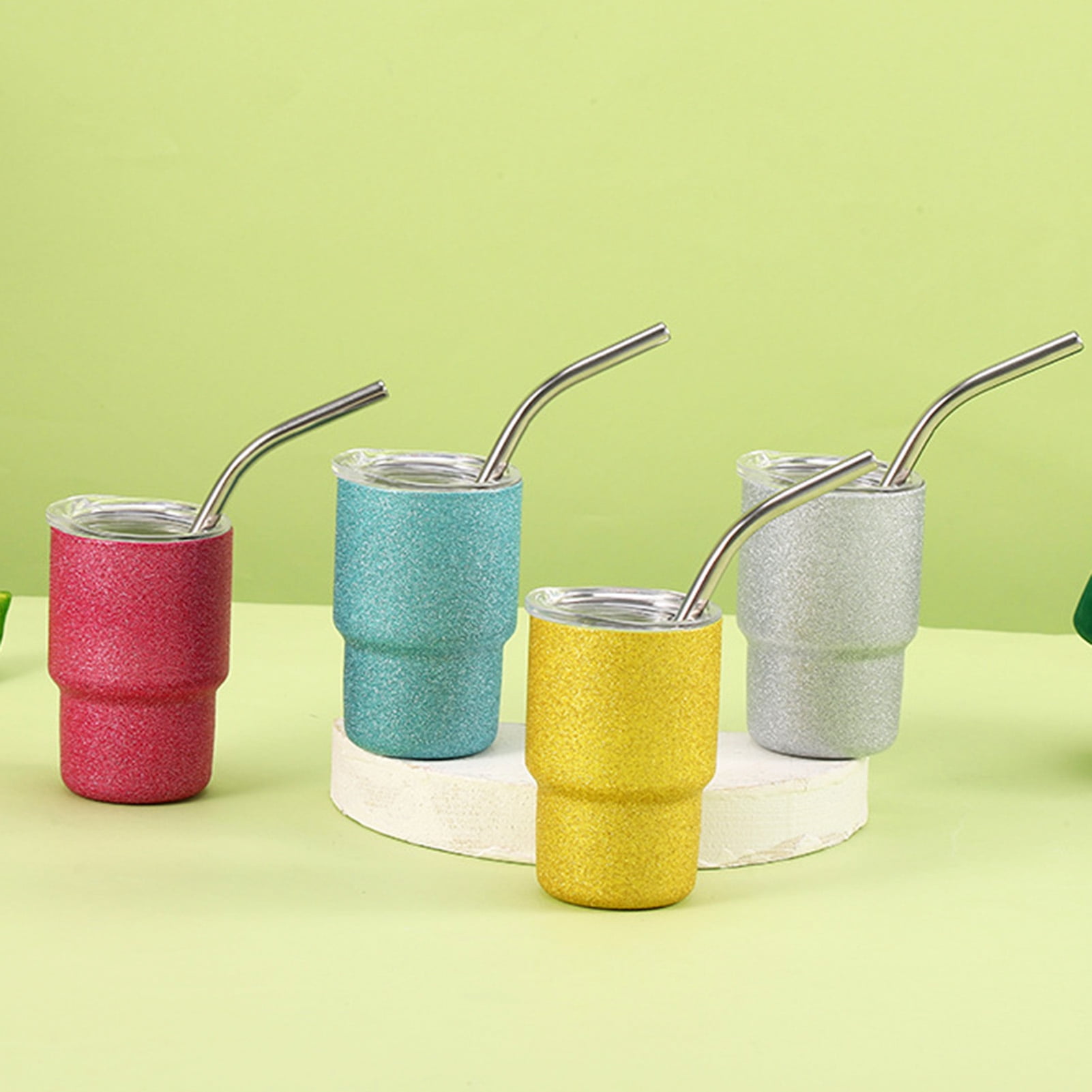 Ludlz Mini Shot Tumbler with Lid Food Grade Leakproof Heat-Resistant ...