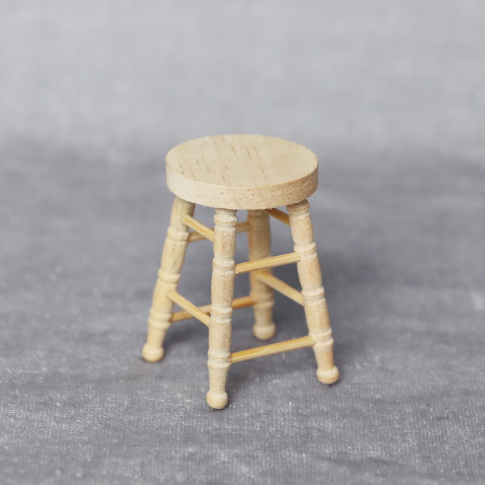 Ludlz Mini Simulated Stool Bedroom Furniture Scene Model for 1/12 ...