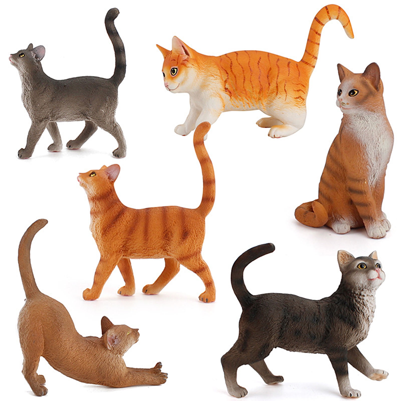 Ludlz Miniature Cats Toy Decoration Figurines, Cute Cats Animal ...