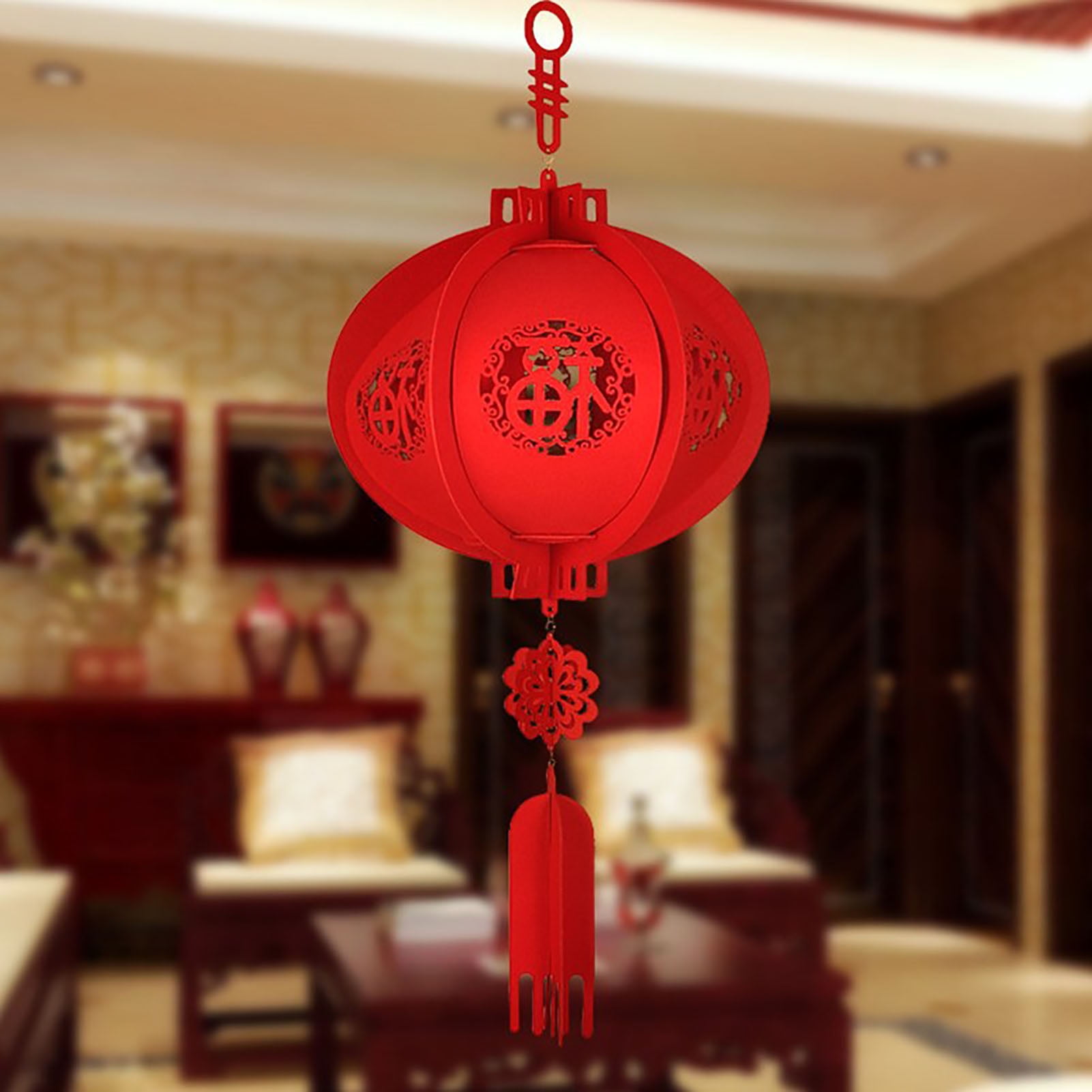 Ludlz Non-Woven Fu Character Lantern Pendant Chinese/Japanese Paper ...