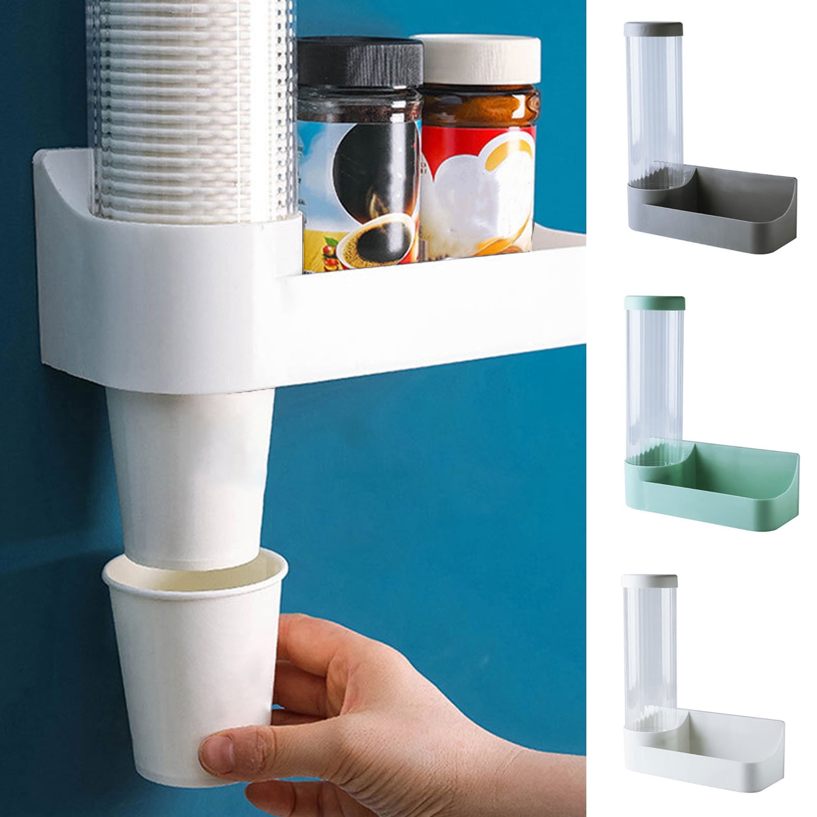 Ludlz Paper Cup Dispenser Transparent Visible Design Wall Mounted ...