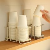 Ludlz Paper Cup Holder Modern Single Double Slot Solid Metal Heavy Duty ...