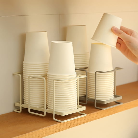Ludlz Paper Cup Holder Modern Single Double Slot Solid Metal Heavy Duty ...
