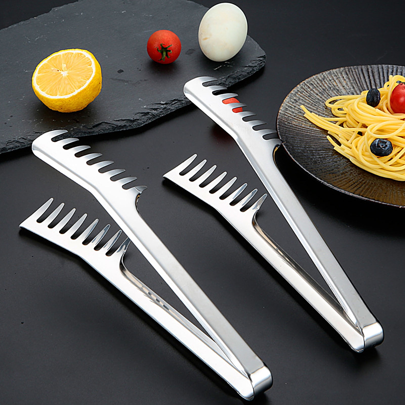 Ludlz Pasta Tong, Stainless Steel Food Tong Serving Tong, Spaghetti ...