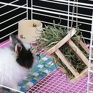 Pawhut Rolling Metal Rabbit & Small Animal Hutch Cage - Walmart.com