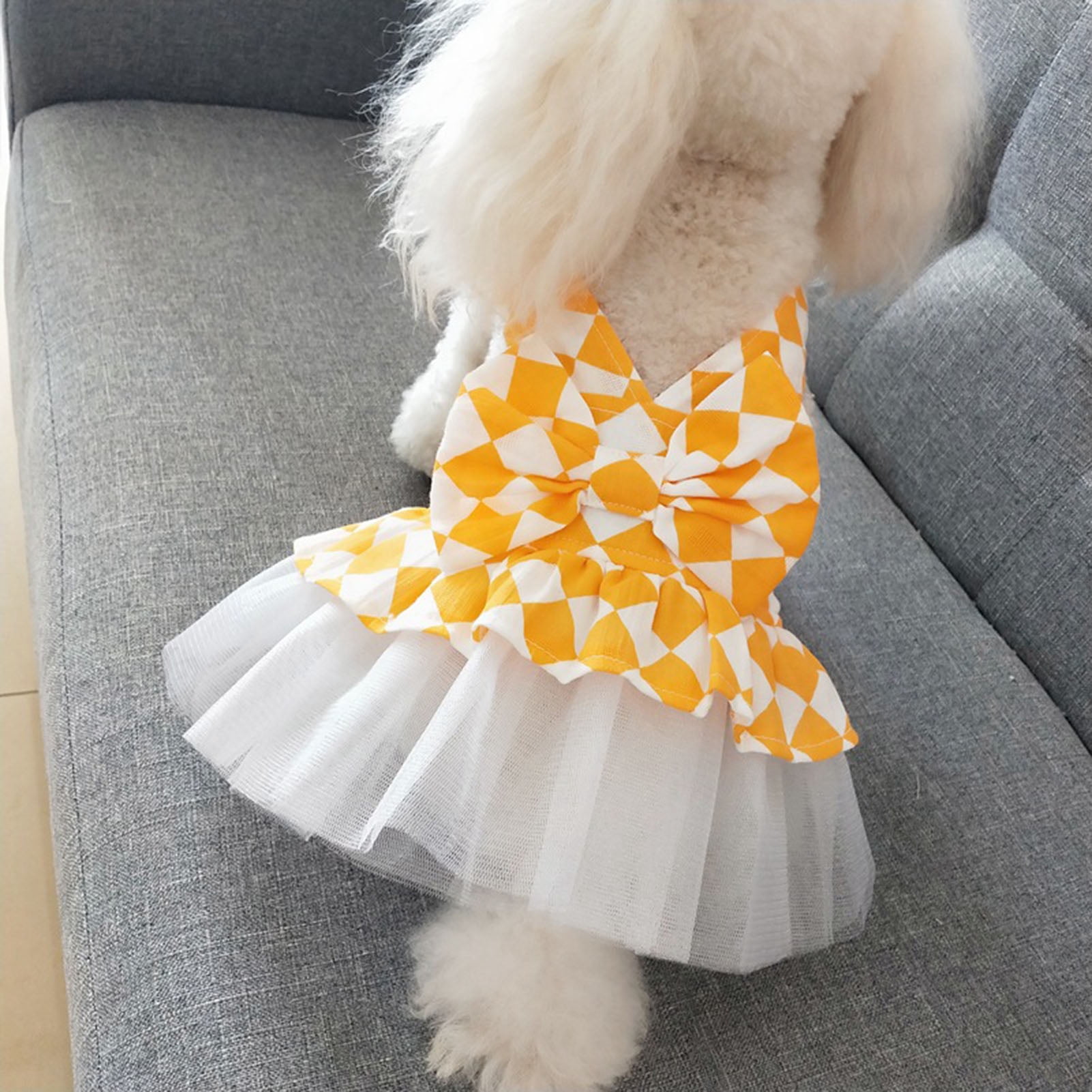 Ludlz Pet's Cute Halter Bowknot Tutu Dresses Puppy Girl Dog Costumes ...