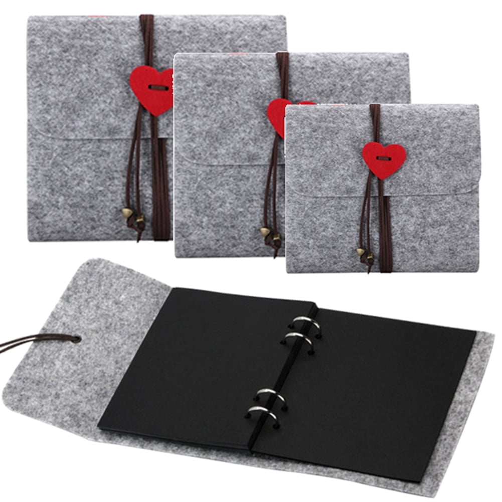 Ludlz Photo Album, Felt Cover Photo Scrapbook Memory Book Hand Made DIY ...