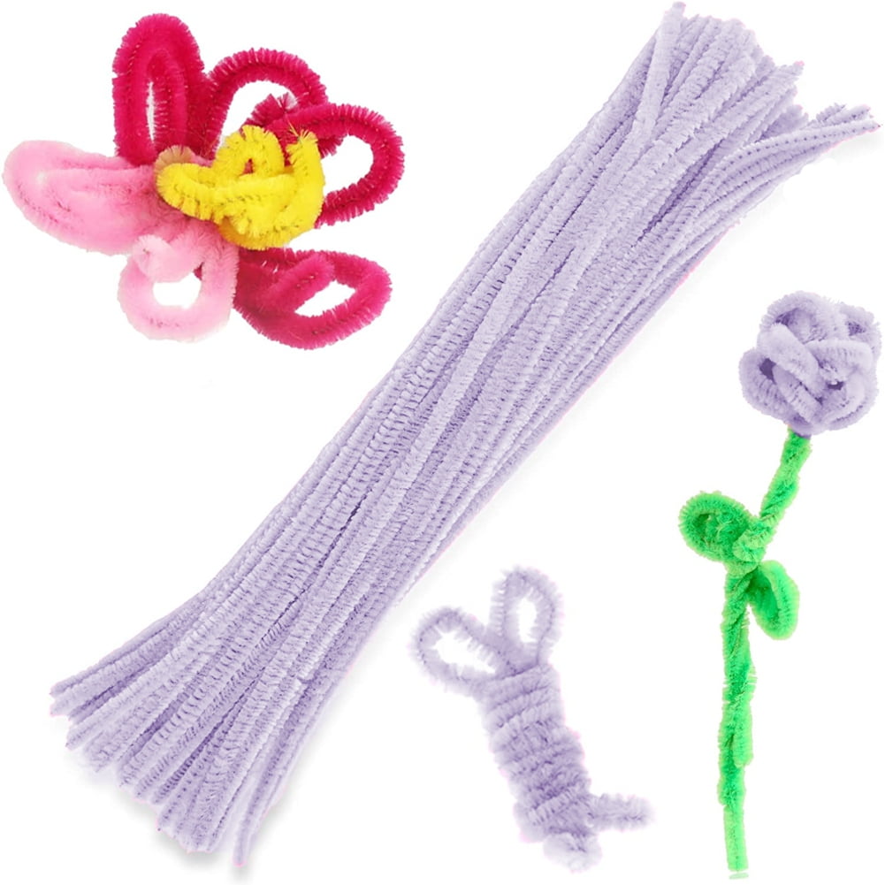 Ludlz Pipe Cleaners 100PCS Chenille Stems pipe cleaners craft for DIY ...