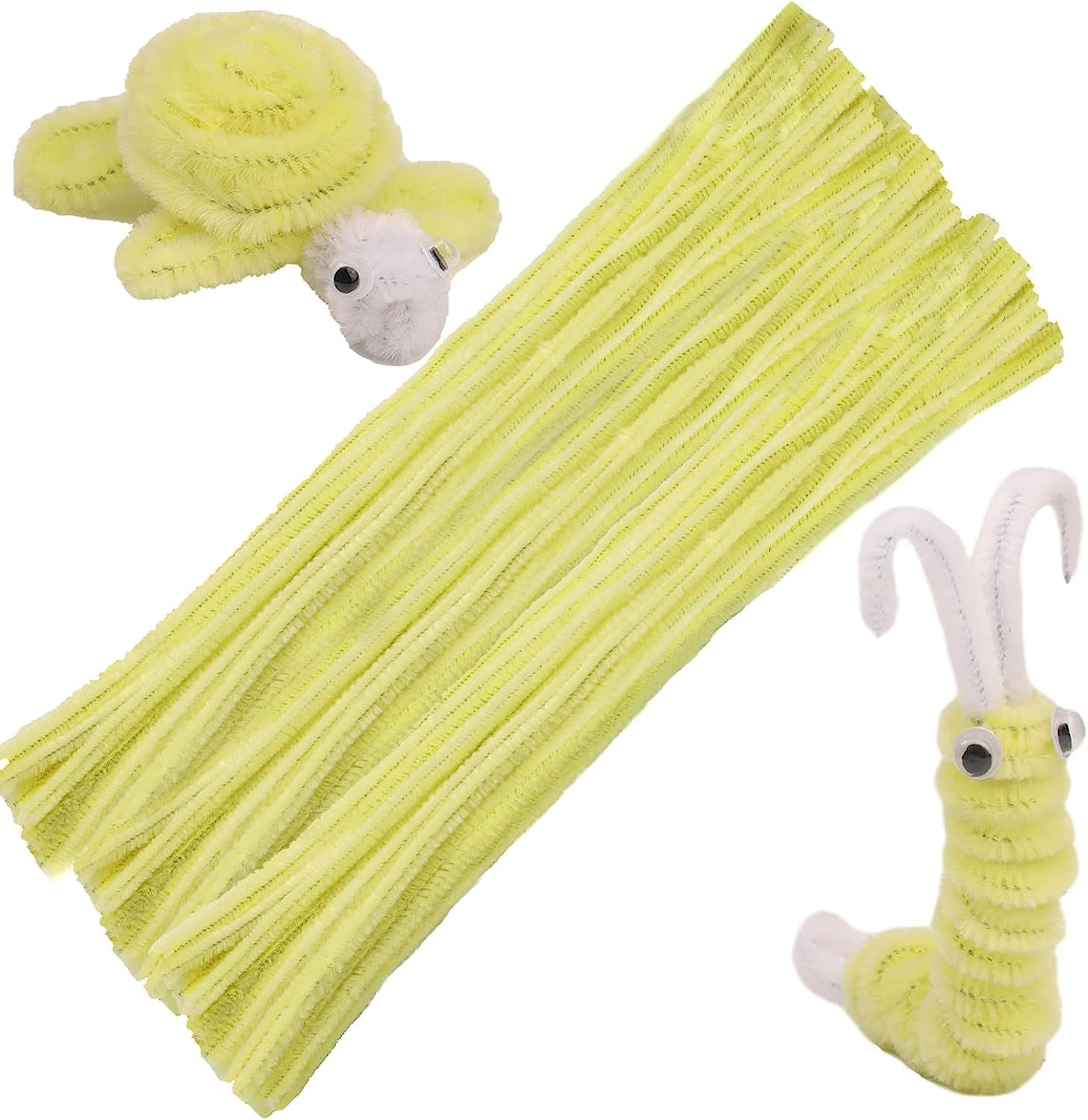 Ludlz Pipe Cleaners 100PCS Chenille Stems pipe cleaners craft for DIY ...