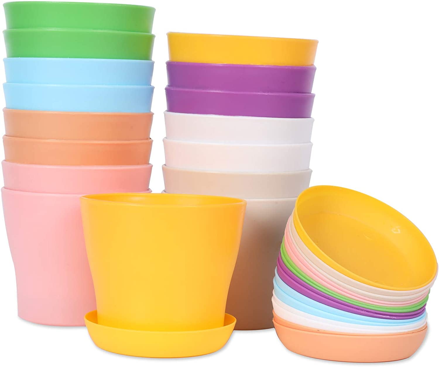 Ludlz Plastic Flower Plant Pots Thickened Seedlings Nursery Pots ...