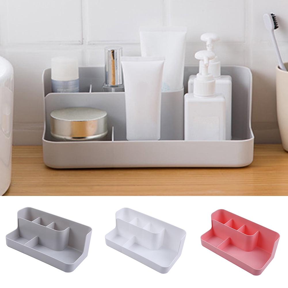 Ludlz Plastic Grid Divisions Makeup Holder Storage Case Desktop ...