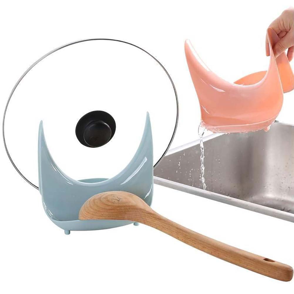 Ludlz Plastic Pan Pot Lid Cover Rack Cutting Board Storage Holder Shelf ...