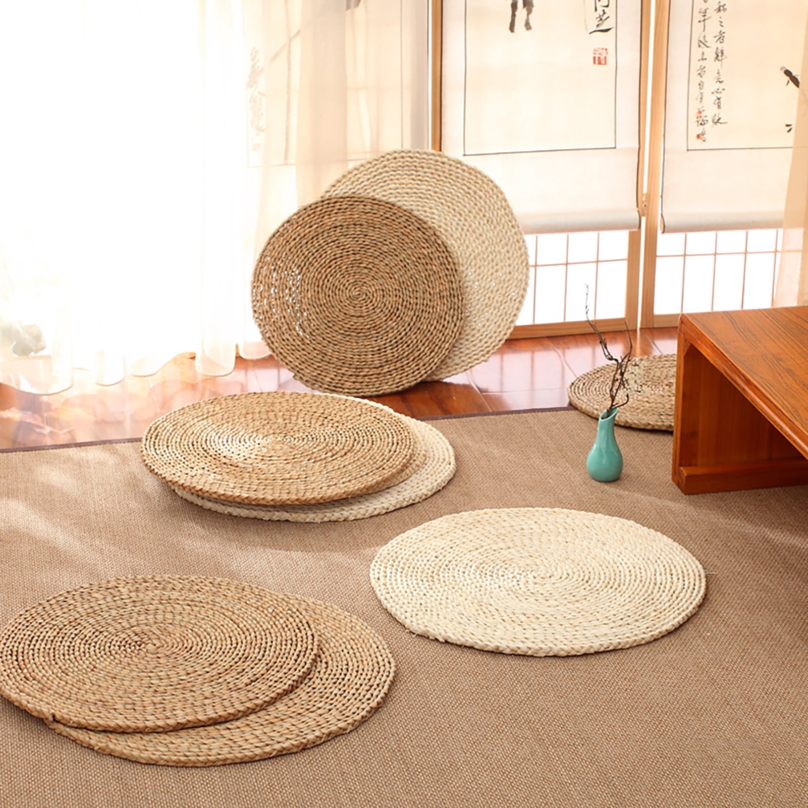 Ludlz Rattan Placemat Anti-Skidding Heat Resistant Not Easy Deform ...
