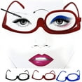 Ludlz Readers Magnifying Makeup Glasses Eye Make Up Spectacles Flip Down Lens Womens Reading