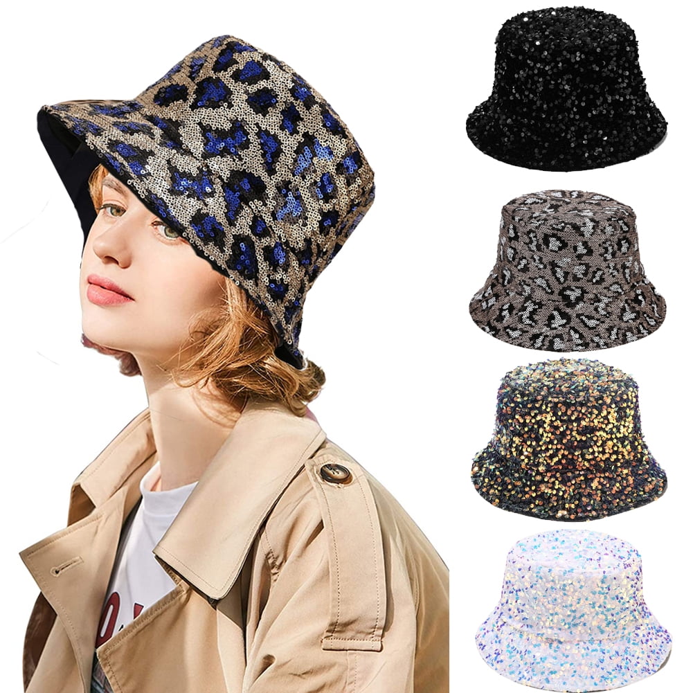 Ludlz Reversible Leopard Bucket Hats Women Fashion Cheetah Floppy Sun ...