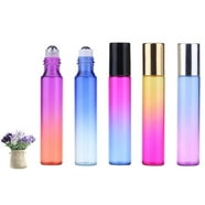 Pinkiou 6Pcs 5ml Glass Roll on Bottles for Essential Oils, Refillable, Travel Size, with Steel ...