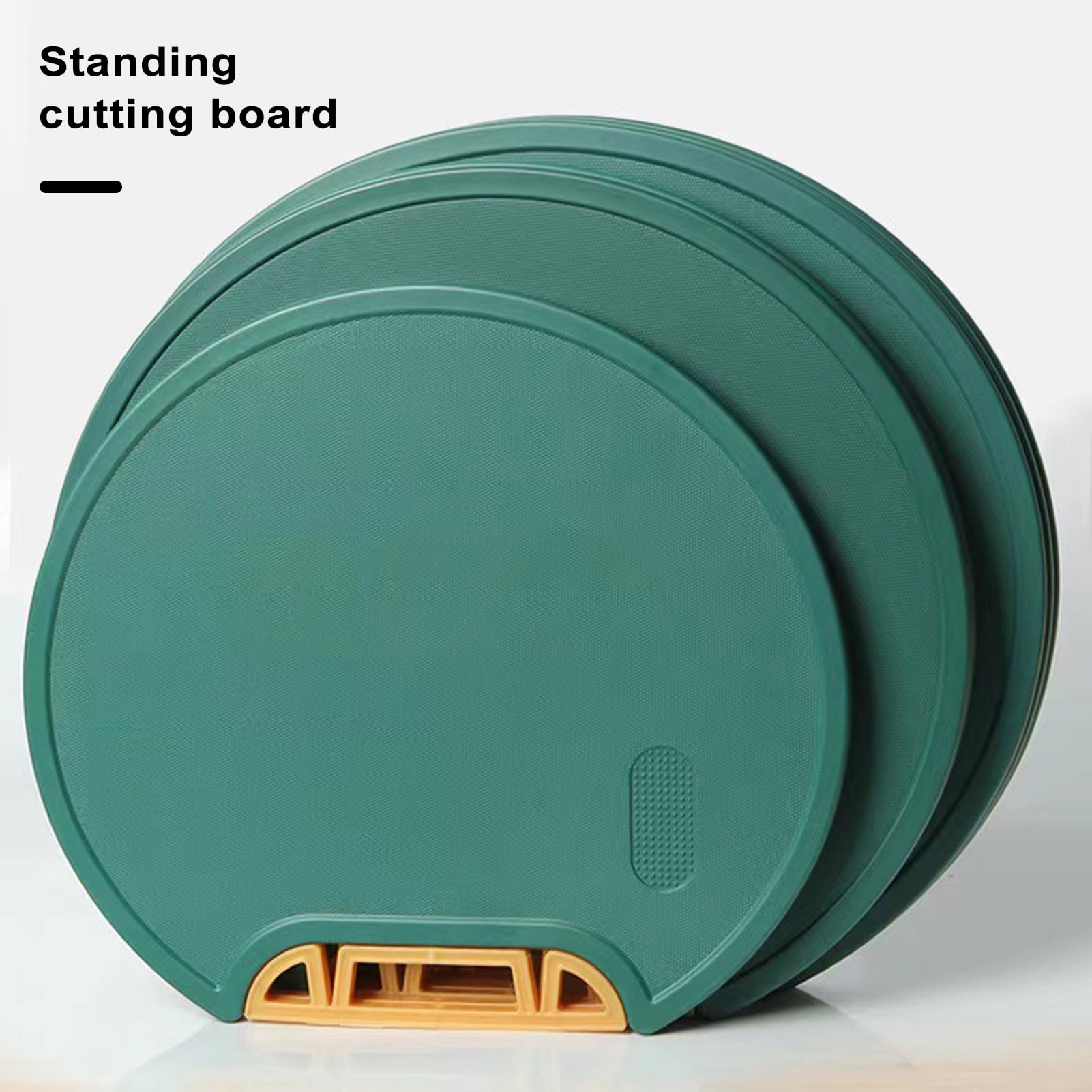 Ludlz Round Chopping Board with Grinder Groove Double-sided Standing ...