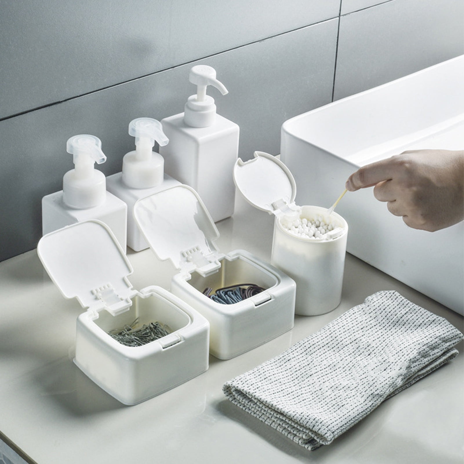 Ludlz Round/Square Jewelry Floss Case Cotton Swab Storage Box Container ...