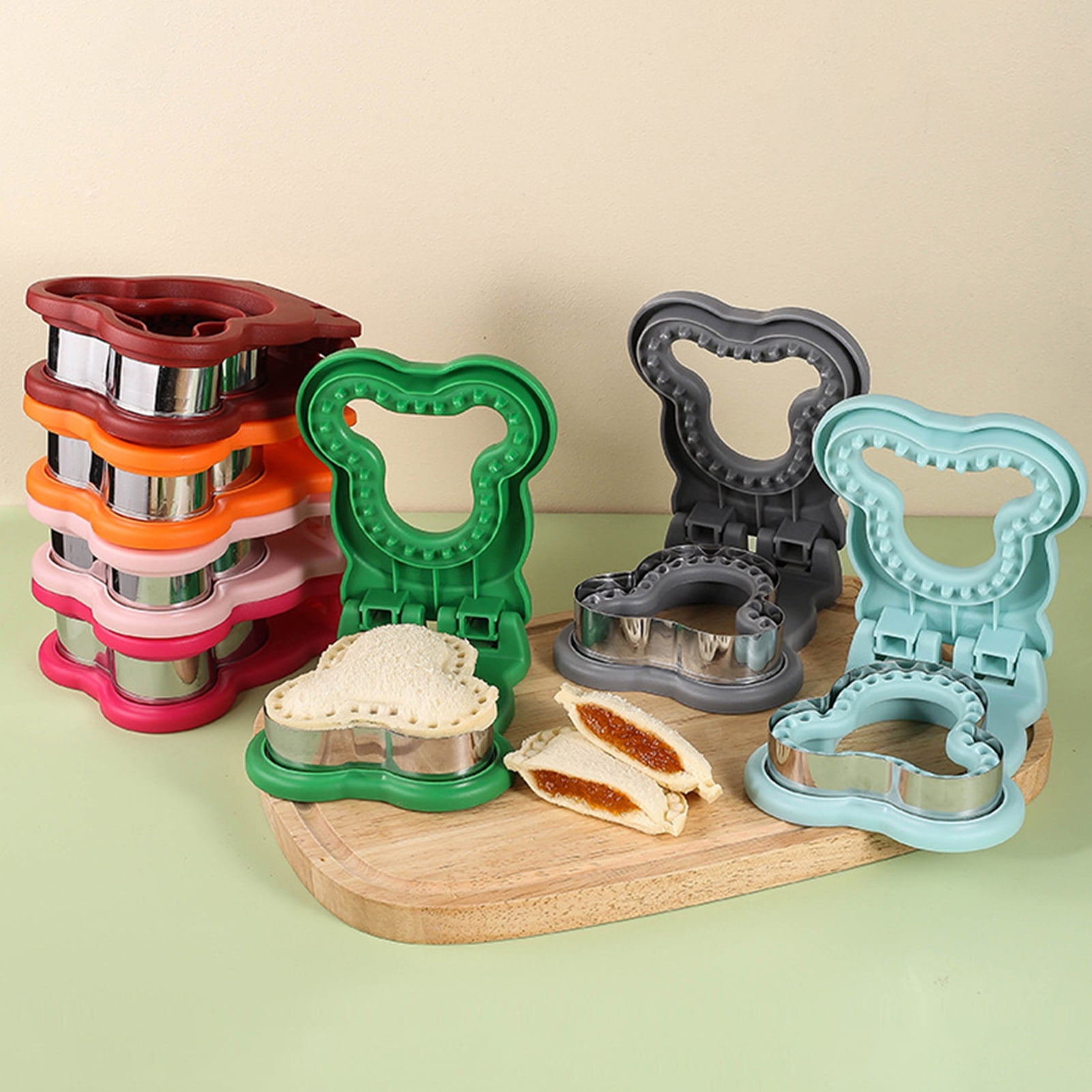 Ludlz Sandwich Cutter Cute Bear Shape Sandwich Sealer Creative Sandwich ...