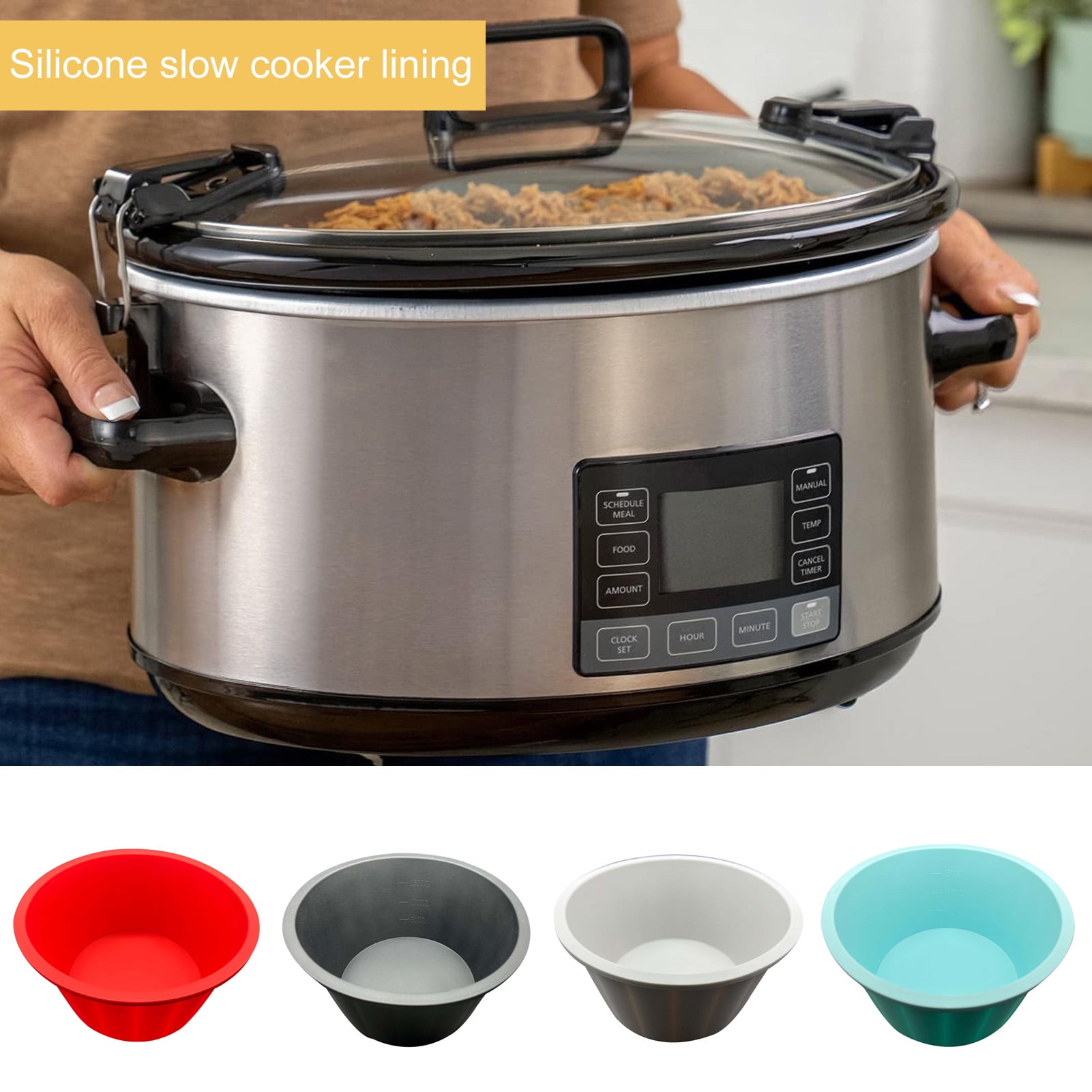 Ludlz 5qt-6qt Silicone Slow Cookers - Walmart.com