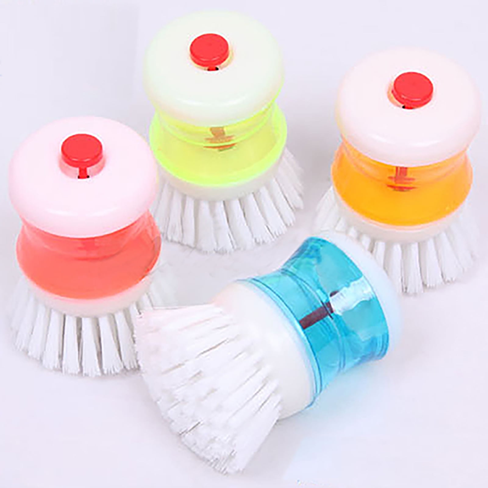 Ludlz Soap Dispensing Palm Scrub Brush with Drip Tray, Washing Brush ...