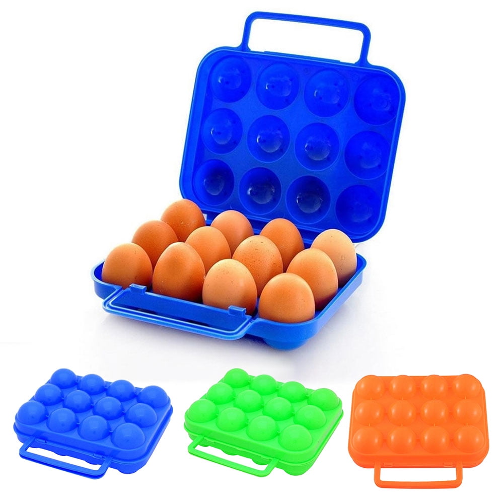 Ludlz Stackable Plastic Covered Egg Tray Holder, Storage Container and ...