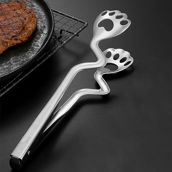 Ludlz Stainless Steel Cat Claws Food Tongs Barbecue Clamps Basic ...