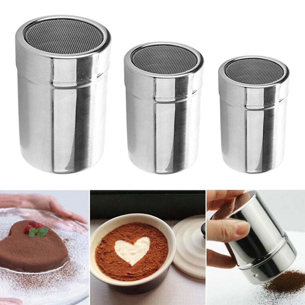 Ludlz Stainless Steel Chocolate Shaker Icing Sugar Powder Cocoa Flour ...