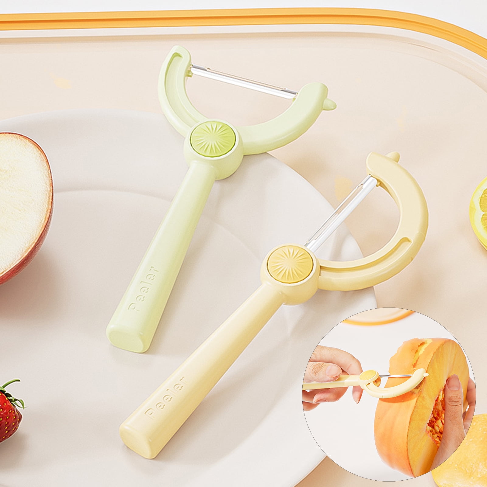 Ludlz Stainless Steel Peeler 90 Degree Adjustable Ergonomin Handle ...