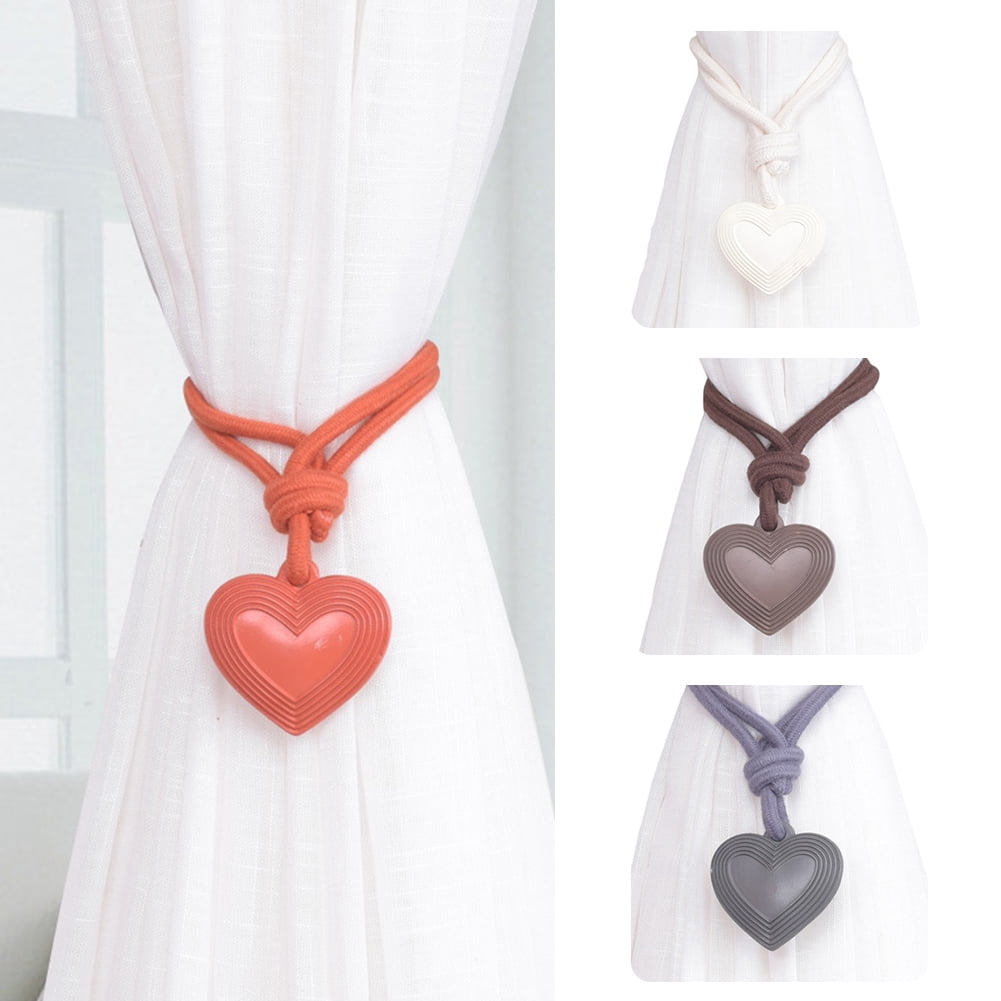 Ludlz Stylish Heart Window Curtain Tie Rope Tieback Holder Bedroom Home ...