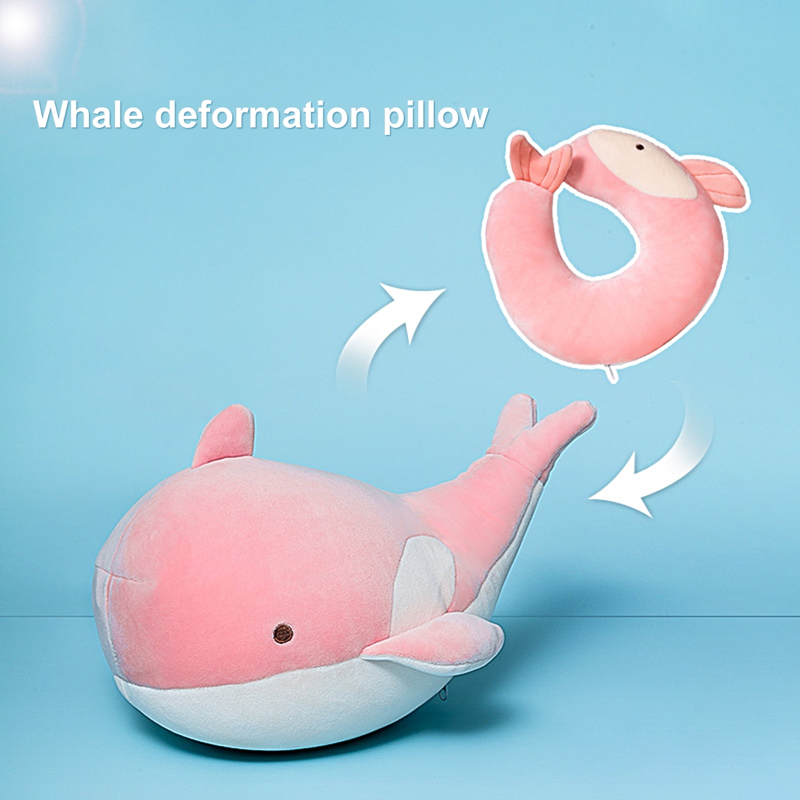 Ludlz Throw Pillow Changeable Ultra Soft Dual Purpose Protect Neck 2 in ...