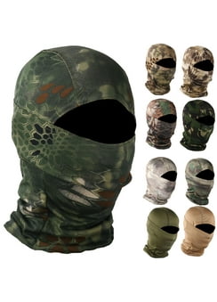 Woodland Camo Face Balaclava Scarf Neck Hunting Sun Gaiter Headwear ...