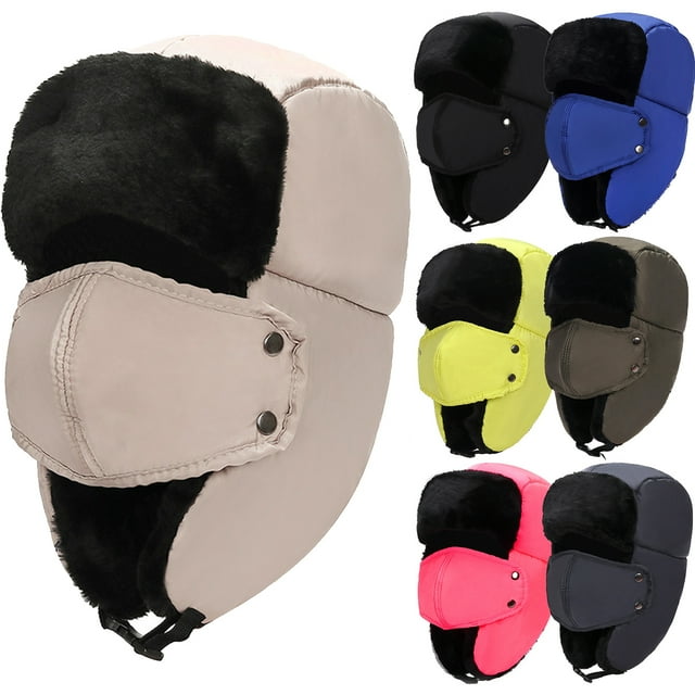 Ludlz Unisex Winter Trapper Ski Hat- Russian Style Hat Ushanka, Trooper ...