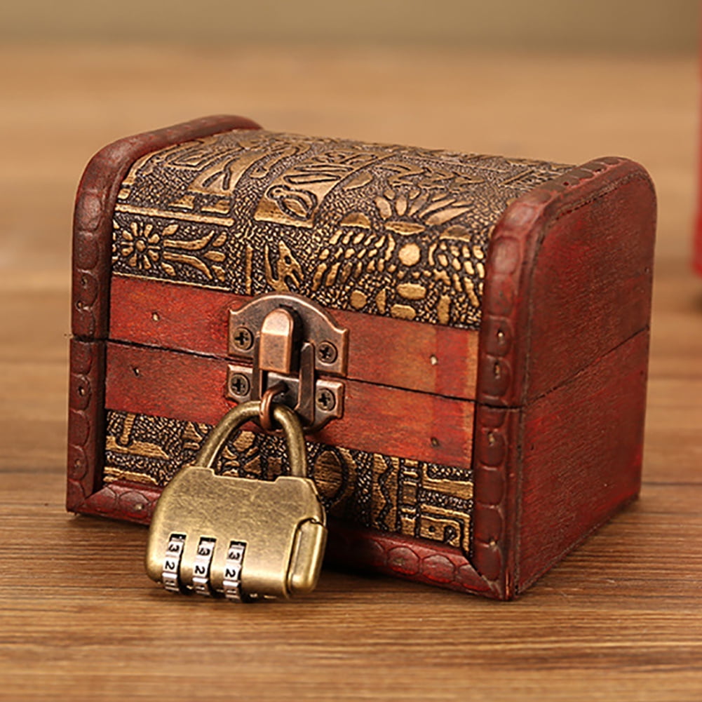Ludlz Vintage Metal Jewelry Box Small Trinket with Lock Jewelry Storage ...