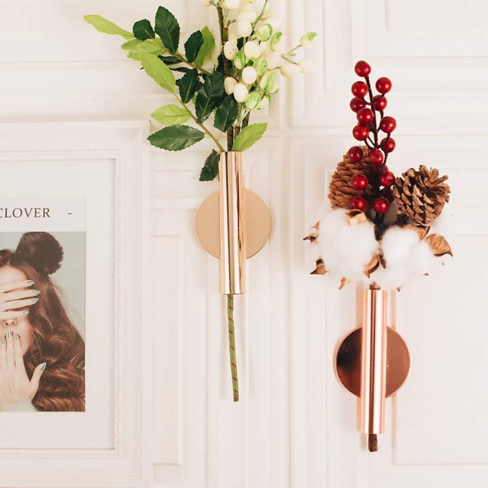 Ludlz Wall Mounted Metal Hanging Planter Test Tube Flower Bud Vase ...