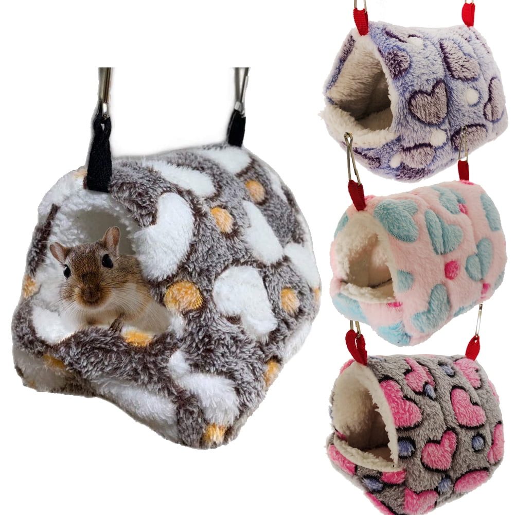 Ludlz Warm Hamster Bed Playing Soft Hamster Hammock Sleeping Cute Small ...