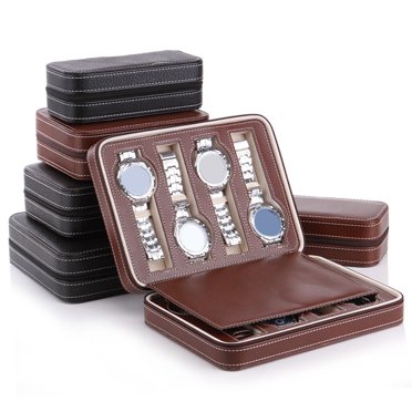 Ktaxon PU Leather Wrist Watch Display Box with 10 Compartments for ...
