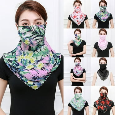 Fashion Face Scarf Mask Printed Scarf Cool Lightweight Summer ...