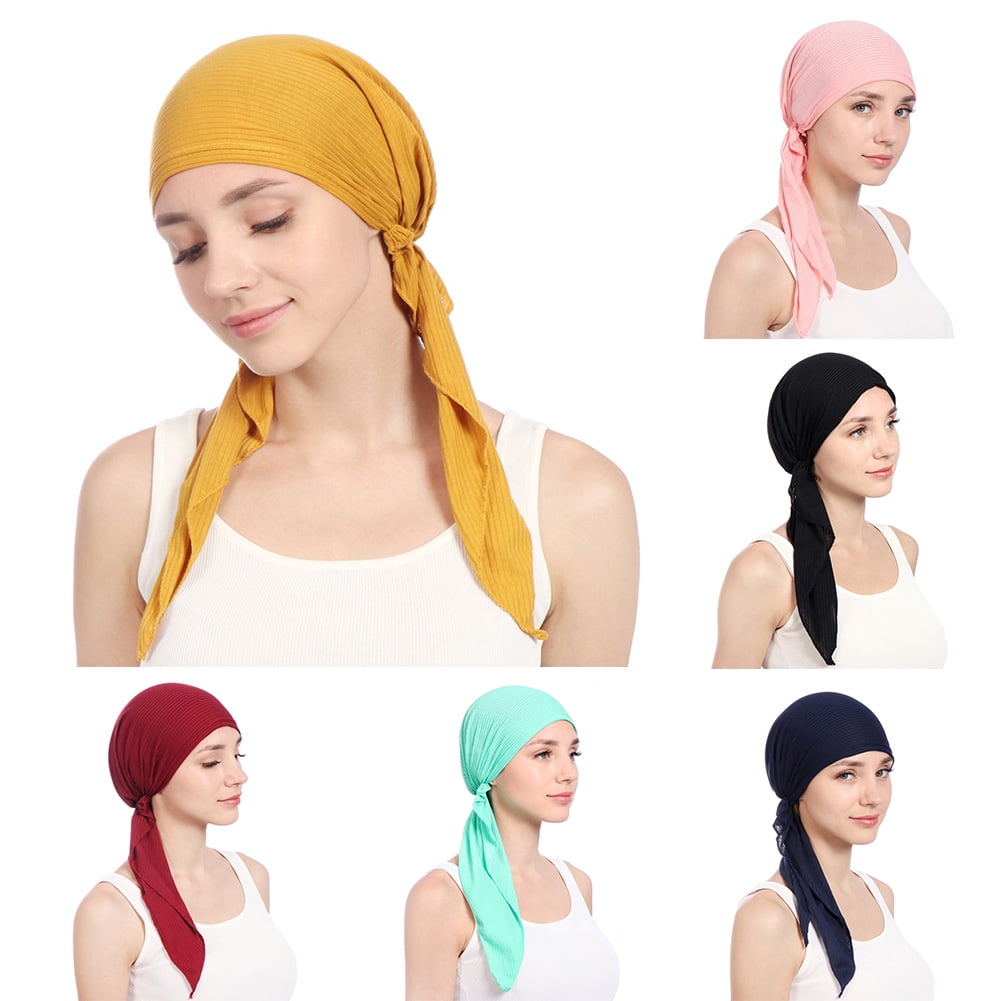 Ludlz Women Turban Hat Headband Islamic Head Wrap Bonnet Headscarf ...