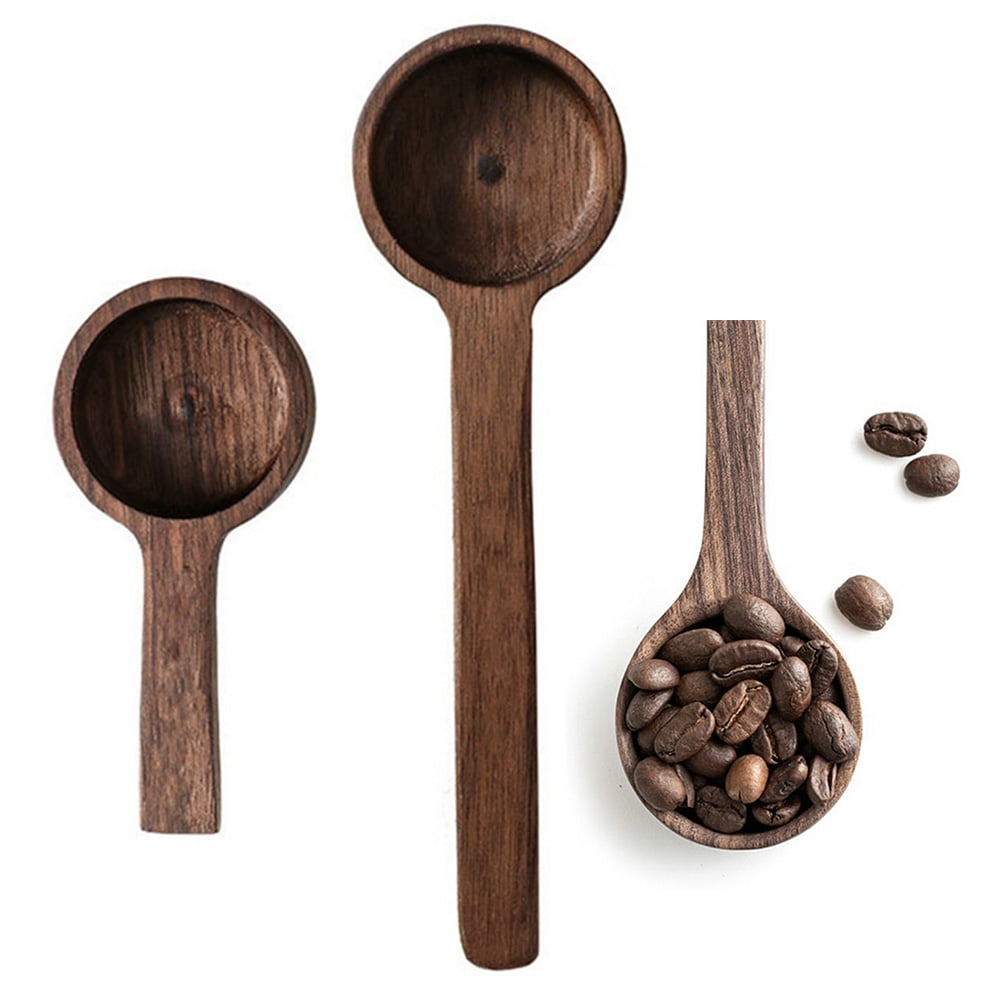 Ludlz Wooden Coffee Spoon Measuring for Coffee Beans, Ground Beans or ...