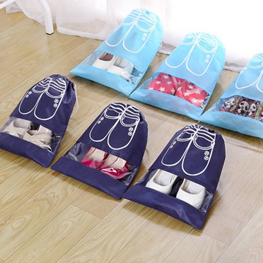 WalterDrake Vinyl Shoe Storage Travel Bag with Zipper, Holds Up to 8 ...