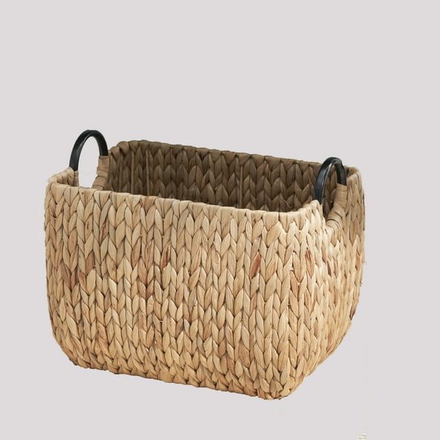 Rectangular Woven Wicker Baskets with Handles - Walmart.com