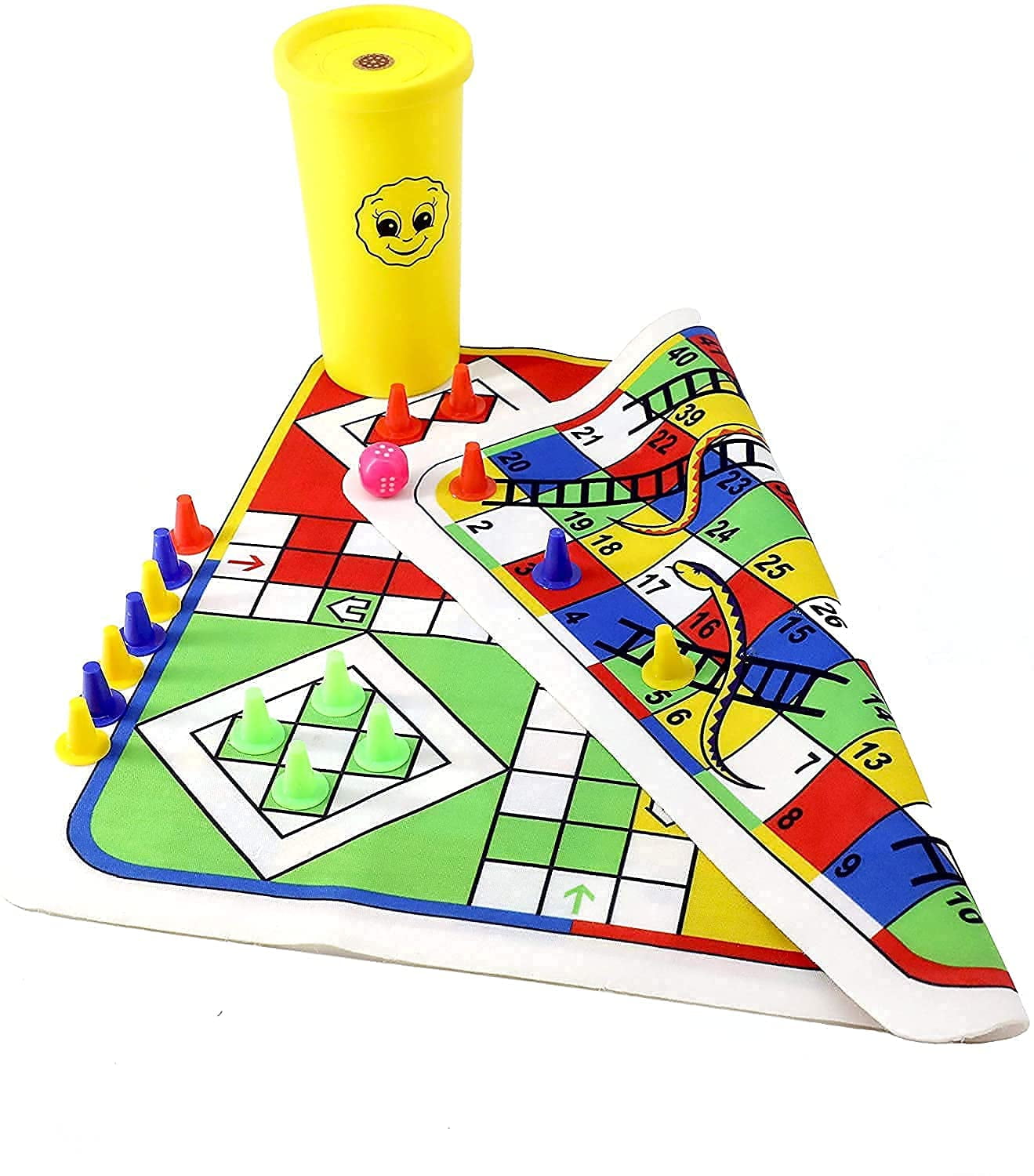 Ludo 2 In 1 Ludo & Snake & Ladder Board Game For Kids & Adults For Familiy Fun, Stratchable ...