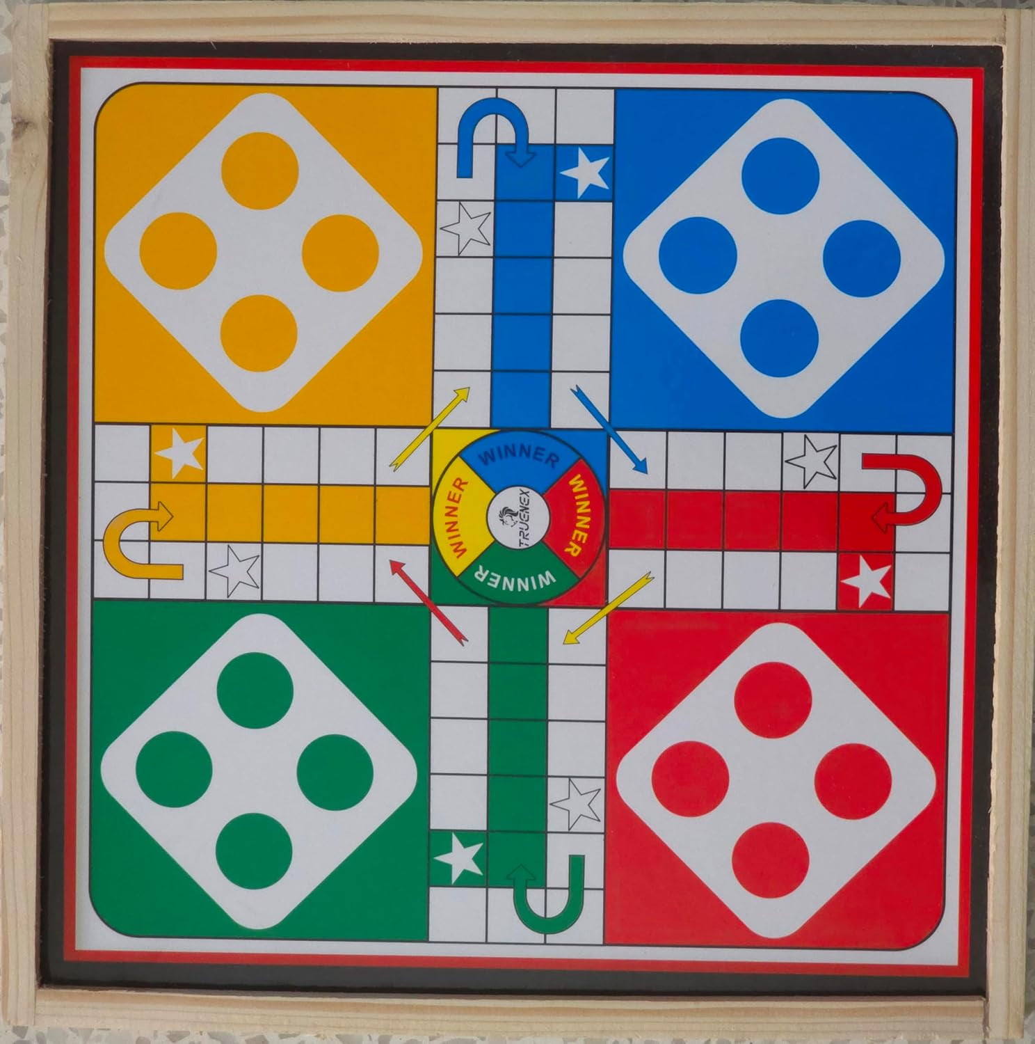 Ludo 2 In 1 Wooden Chess & Ludo Board Games Educational Travel Ludo ...