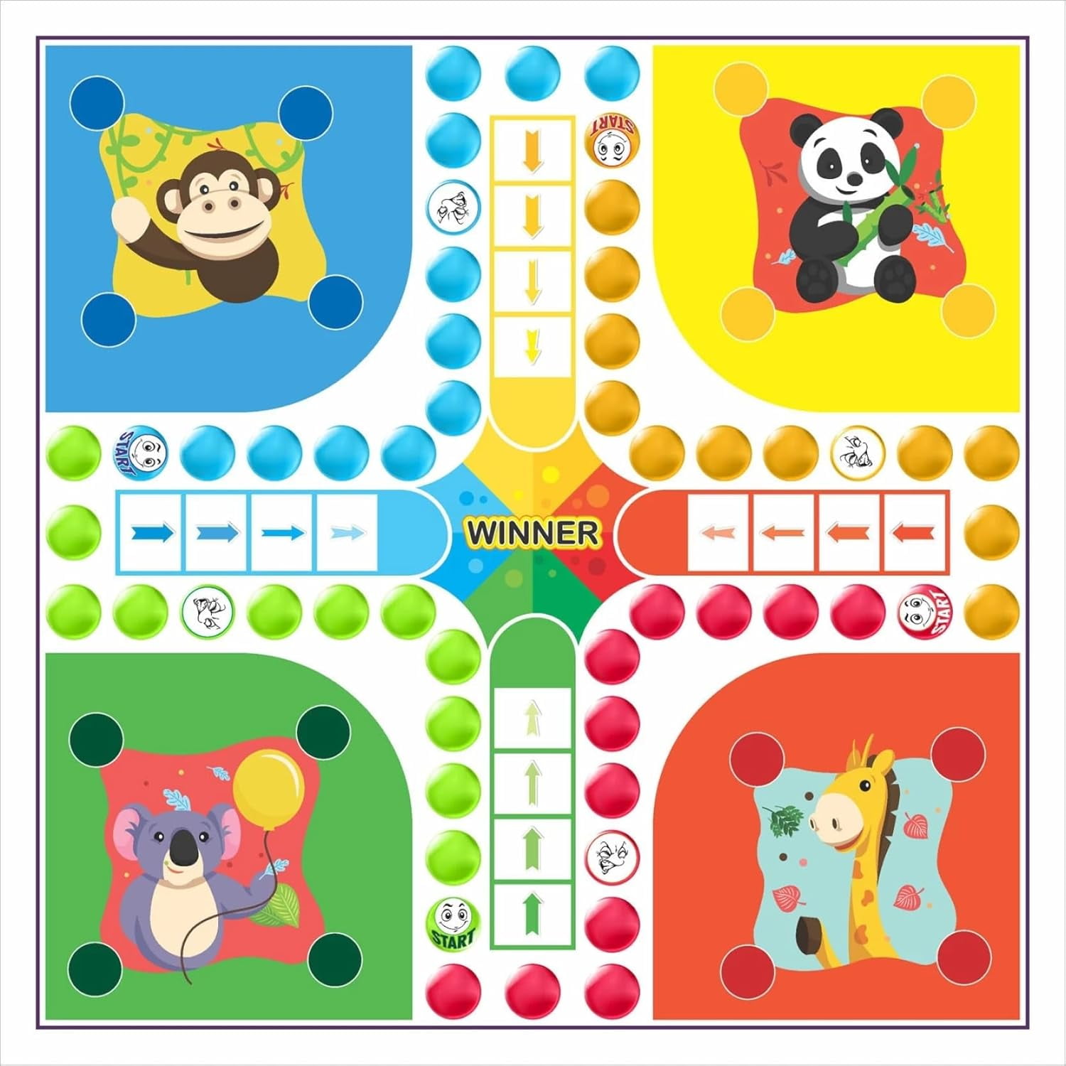 Ludo Senior Board Game 15 X 15 Inch- Multicolor Party & Fun Games Board ...