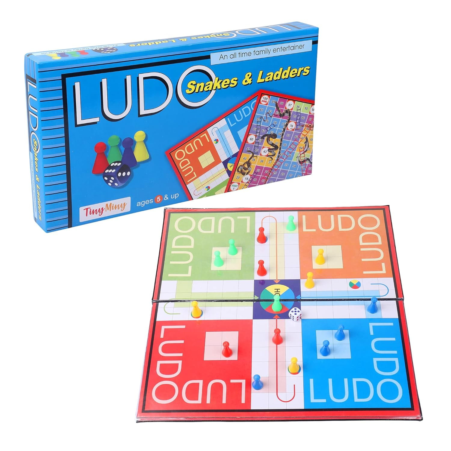Ludo Snakes And Ladders Board Game (Multicolor, Medium),For-All Ages ...