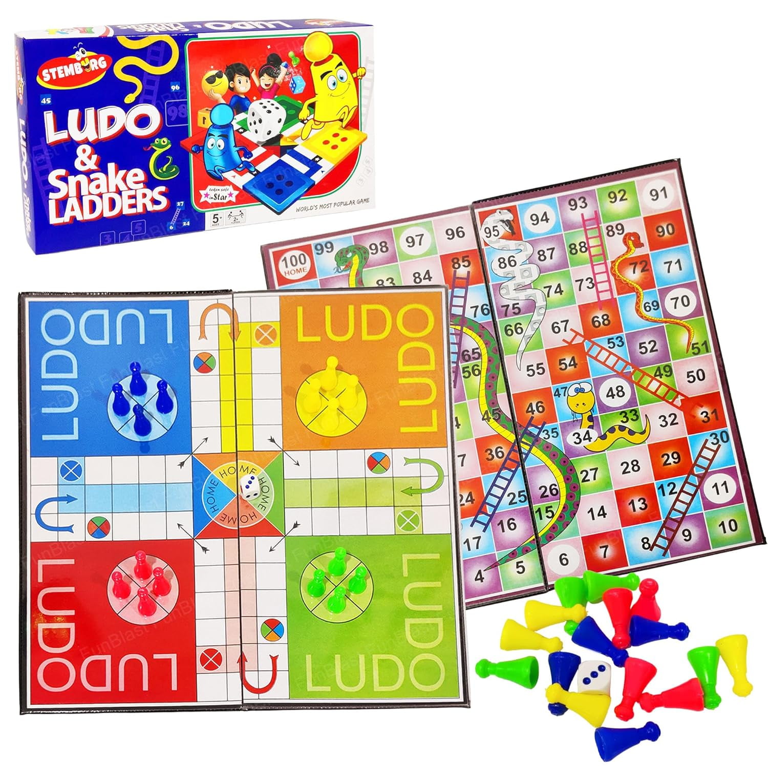 Ludo, Snakes & Ladder Games Ludo Board Game, Family Board Game For Kids ...