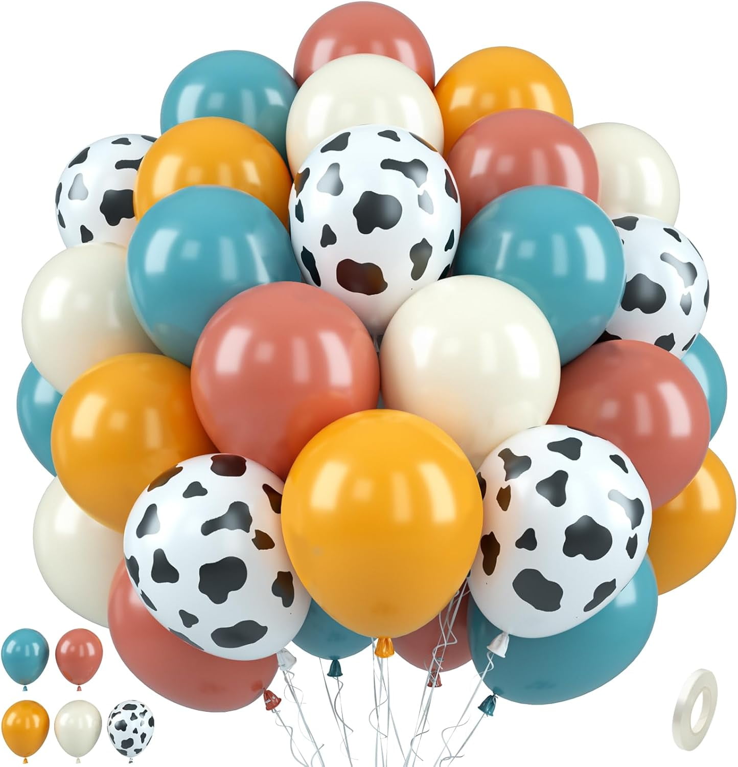 Ludolm 60 Pcs Balloons with Bright Color Sets, 12 Inch Multicoloer ...