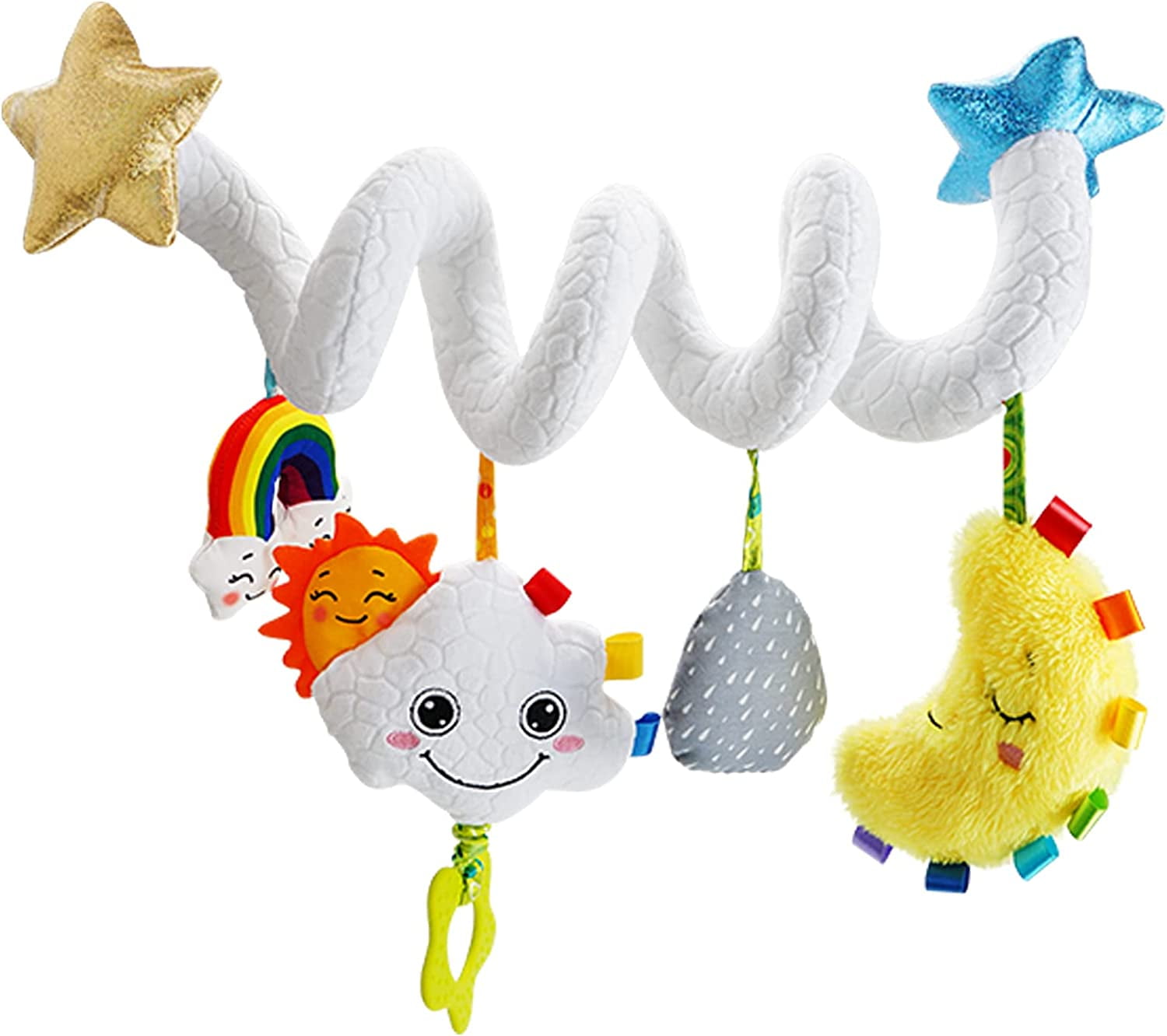 Ludolm Baby Crib Car Seat Stroller Toys, Plush Activity Hanging Spiral ...