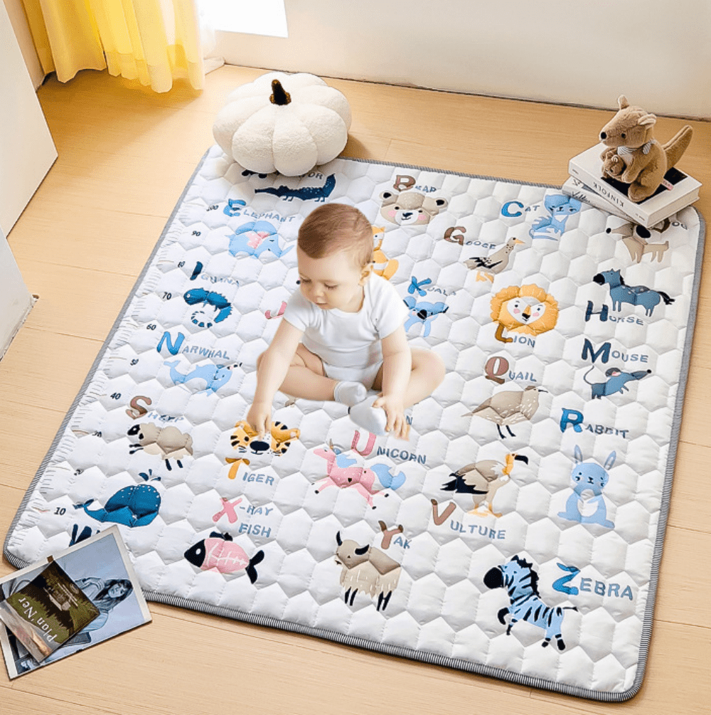 Ludolm Baby Play Mat for Floor - 50x50 inches Kids Foldable Playmat for ...